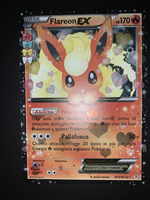 PAPIER POKEMON - Flareon Ex RC6/RC32 Generations Ultra- Rare Holo Ita ...
