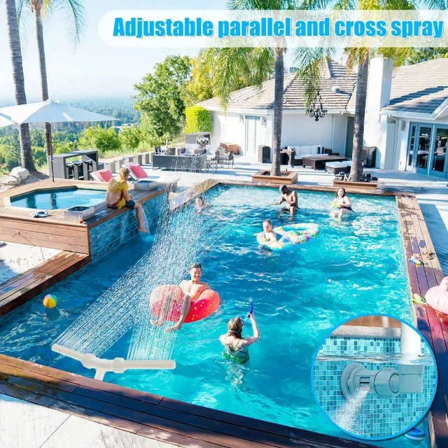 PVC WATERFALL POOL Sprinkler Fountain Swimming Pool Fountain Backyard ...