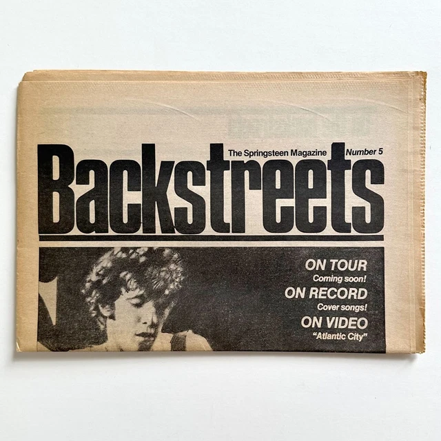 BACKSTREETS MAGAZINE NUMBER 5 Original Bruce Springsteen Fanzine 1983 E ...