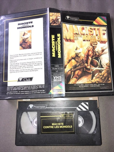 1986 PEPLU RARE 1986 Proserpine Club MACISTE VS MONGOLS K7 VHS Video Cassette £30.84 - PicClick UK