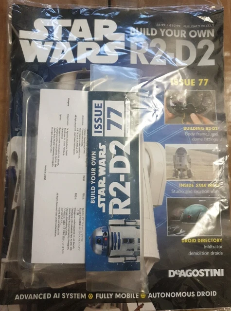 1:2 SCALE DEAGOSTINI Star Wars Build Your Own R2-D2 Issue 77 Complete With Part EUR 34,56 ...