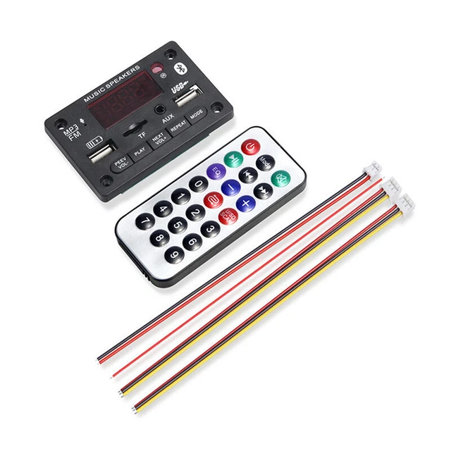 BLUETOOTH 5.0 MP3 Decoder Decoding Board Module 12v Car USB MP3 Pla^D ...