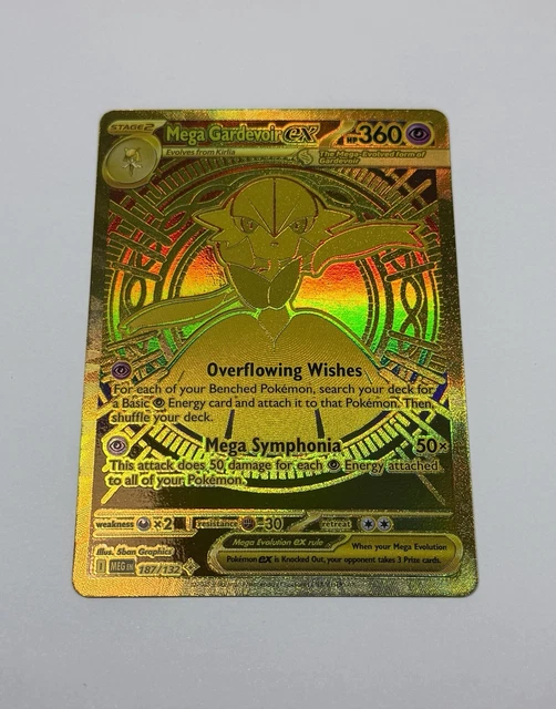 POKEMON TCG MEGA Evolutions Mega Gardevoir EX 187/132 Mega Hyper Rare ...