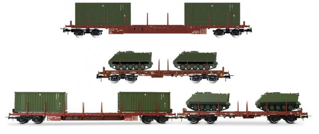 MINIATURE DE TRAIN Modélisme Ferroviaire Rivarossi FS 2-UNIT PACK 4-AXLE 1:87 EUR 146,05 ...
