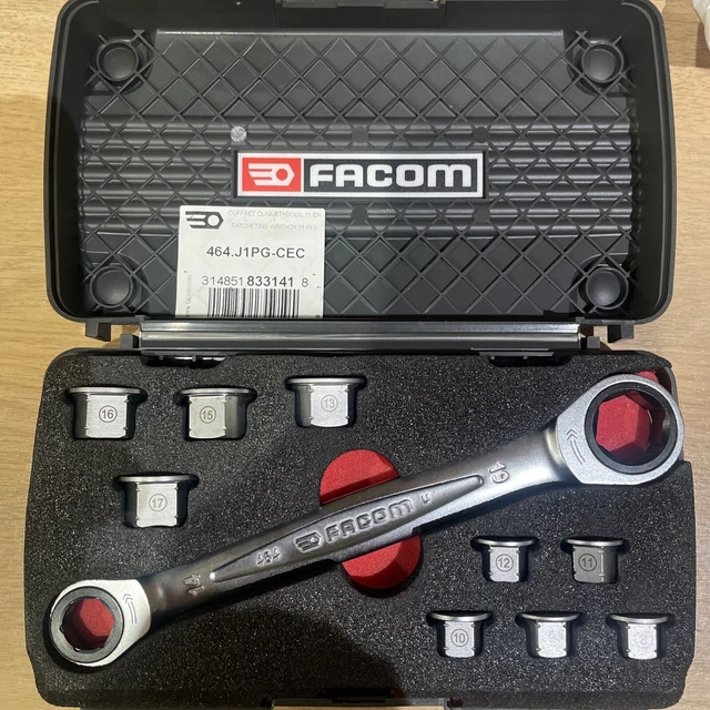 FACOM 464.J1PG COFFRET de Clé Polygonale à Cliquet EUR 90,00 - PicClick FR