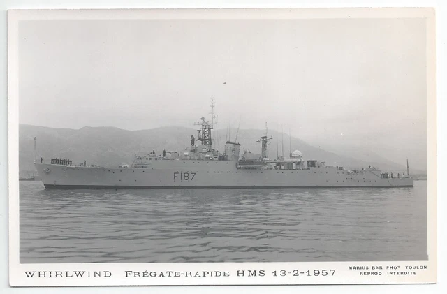 HMS WHIRLWIND TYPE 15 Frigate (ex W-class Destroyer) Royal Navy PC-size ...
