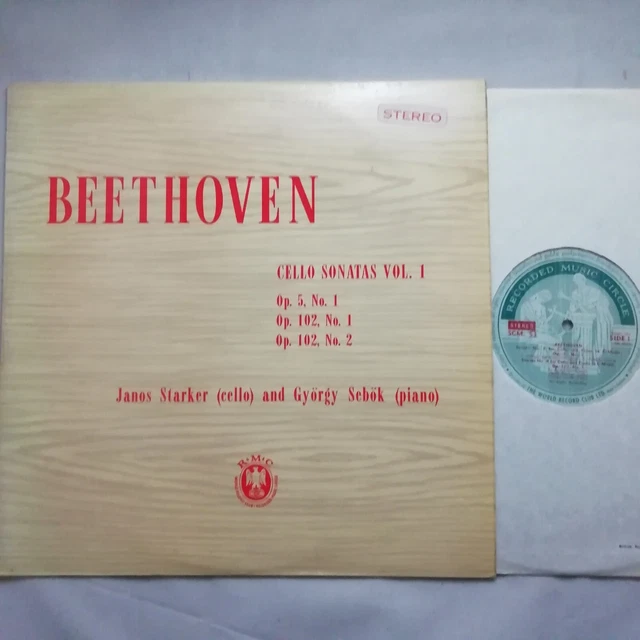 WORLD RECORD CLUB LP SCM 53: Beethoven - Cello Sonatas Vol. 1 / Starker ...