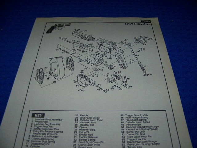 REVOLVER RUGER SP101 & Blackhawk Inox/Super New.legend/Exploded View ...