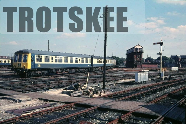 35MM SLIDE BR British Railways Diesel Railcar DMU Class 114 Shrewsbury ...