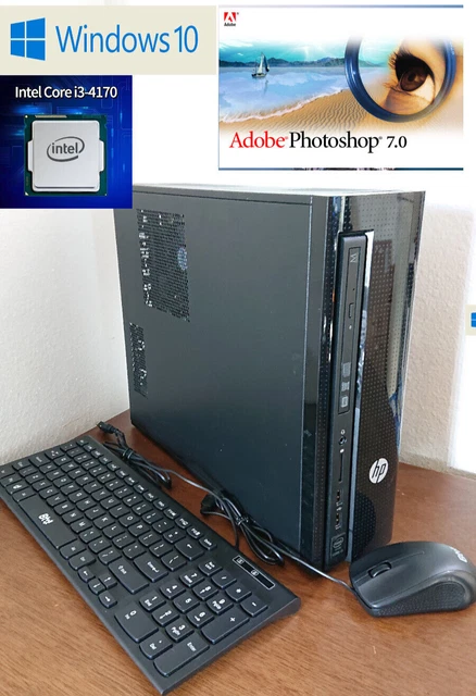HP SLIM DESKTOP PC 16GB RAM, i3-4170, 120GB SSD, Win10 With Photoshop 7 ...