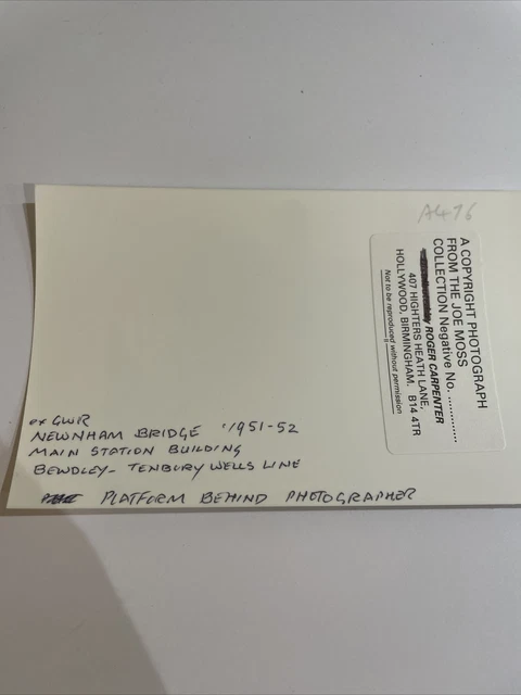 RAILWAY LOCOMOTIVE PHOTOGRAPH - Newnham Bridge Station - A476 £3.50 - PicClick UK