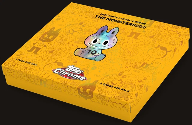 TOPPS 2025 LABUBU Chrome 10th Anniversary Hobby Box Presale Free ...