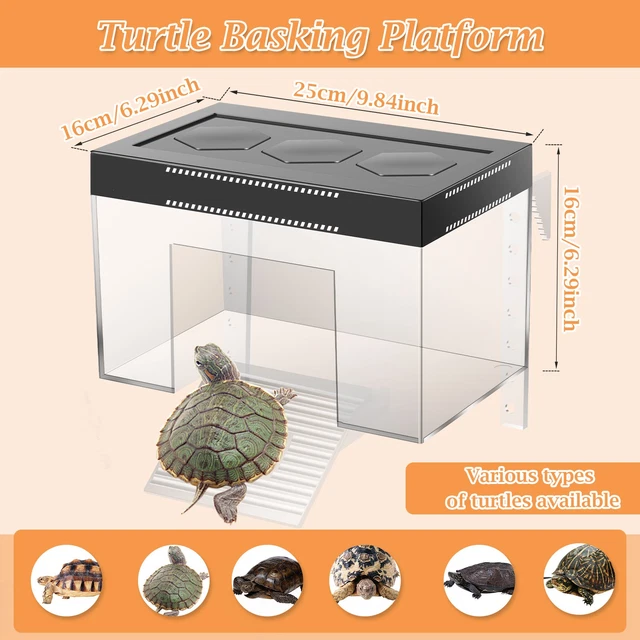 HANGING TURTLE BASKING Land Adjustable Height Turtle Topper Basking ...