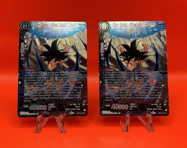 DRAGON BALL SUPER Son Goku Final Spirit Bomb SCR DBS quasi nuovo ex23-52 Qtà di 2 EUR 28,04 ...