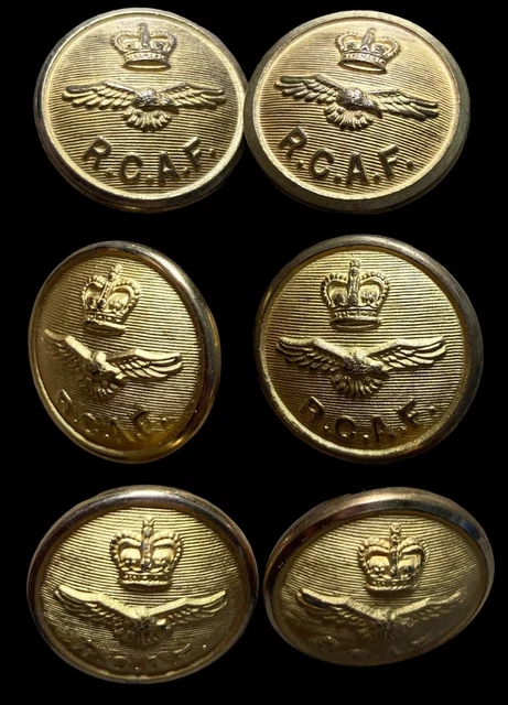 6 VINTAGE RCAF Canadian Military Uniform Buttons Canada Air Force $4.99 ...
