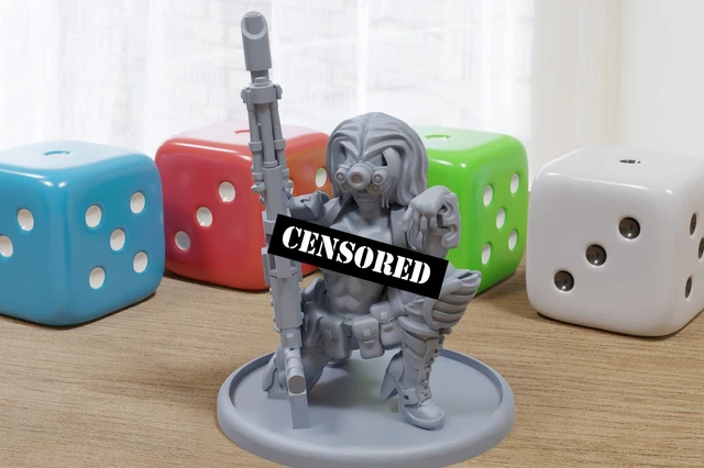 Nsfw Sniper Babe 3d Printed Minifigures For Fantasy Miniature