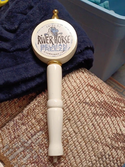 RIVER HORSE BREWING--BELGIAN Freeze beer tap handle, Ewing, NJ ...