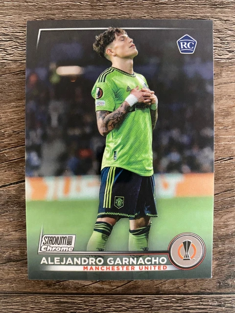 ALEJANDRO GARNACHO #49 2023 Topps Stadium Club cromato UEFA Manchester ...