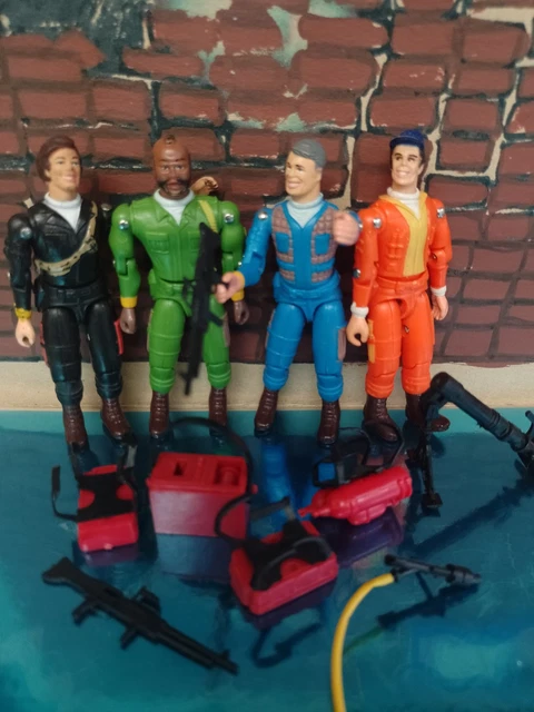 VINTAGE GALOOB A Team Figures X 4 Full Set Hannibal BA Face Murdock ...