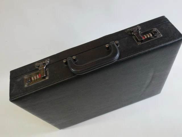 VALIGETTA VALIGETTA VALIGETTA valigetta circa anni 80 nera serratura ...