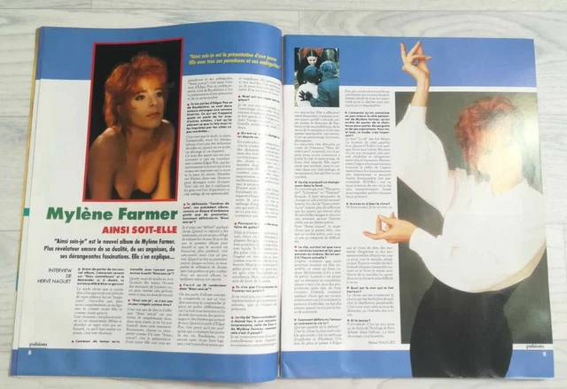 MYLÈNE FARMER COUPURE de presse Mai 1988 VERTIGES ET PULSIONS clipping EUR 6,00 - PicClick FR