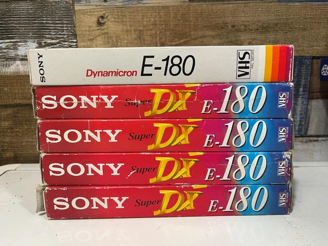 5 X E-180 videocassette VHS usate Sony Super DX e Dynamicron EUR 15,62 - PicClick IT