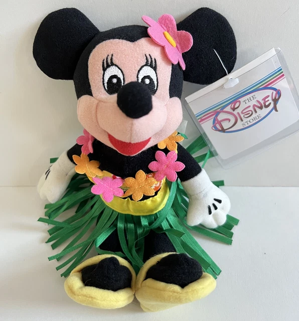 DISNEY STORE HULA Minnie Mouse 8" Bean Bag Stuffed Animal Plush Toy £8. ...