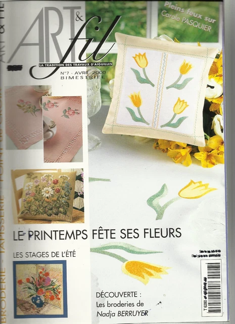 LIVRE BRODERIE TRADITIONNELLE POINT DE CROIX PATRONS NEUF « art et fil ...