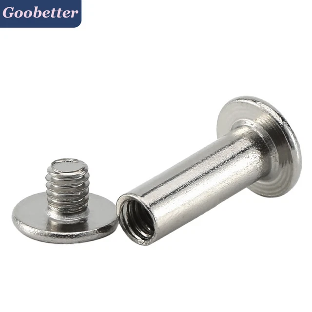 LOW PROFILE BINDING Barrel Nuts with Chicago Screws Bolt 304 Stainless ...