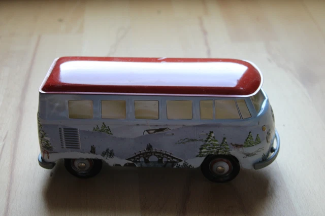 VW T1 CHRISTIAN Delorme Blechdose leer mit Deckel Model Aufbewahrung ...