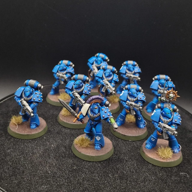 PRO PAINTED WARHAMMER 40k Ultramarines MK4 marines ×10 T4 HH 30k Games ...