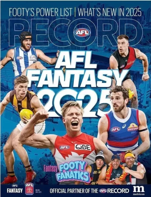 2025 AFL RECORD AFL Fantasy Season Player Draft Guide Sport Game Footy ...