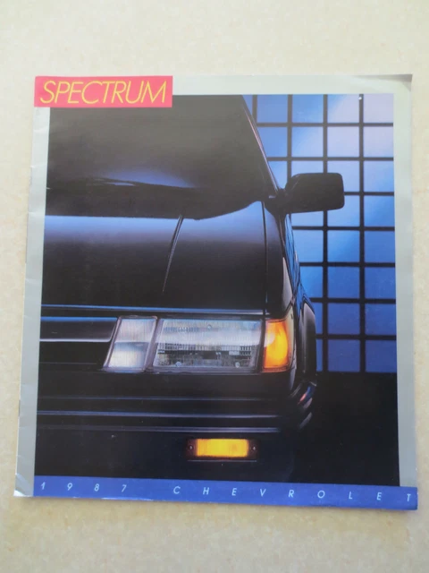 ORIGINAL 1987 CHEVROLET Spectrum advertising booklet // Chevy USA ...