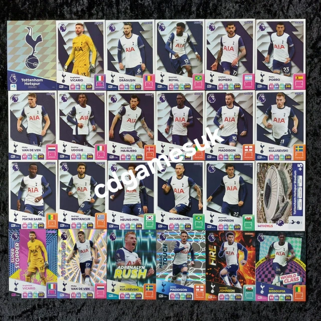 PANINI ADRENALYN XL 2025 Premier League TOTTENHAM (Spurs) Full Team Set ...