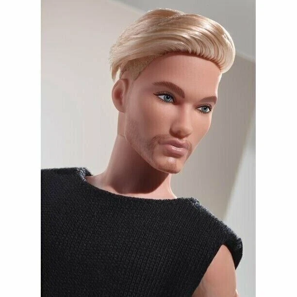 Barbie Ken Signature Looks Doll 5 Blonde Sean Posable With Facial Hair Look 5599 Picclick