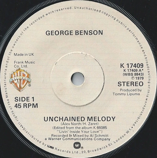GEORGE BENSON - Unchained Melody / Before You Go - Disque vinyle d ...
