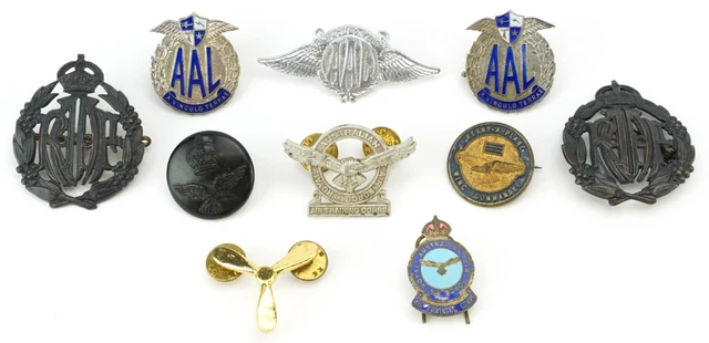 RARE VINTAGE AUSTRALIAN WW2 Air Force & Army Collection of Military Cap ...