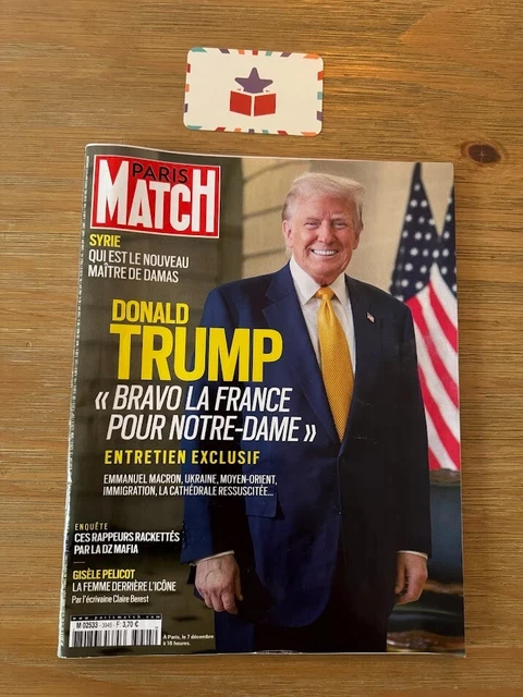 PARIS MATCH N° 3945 du 12 décembre 2024 - Donald Trump EUR 4,00 ...