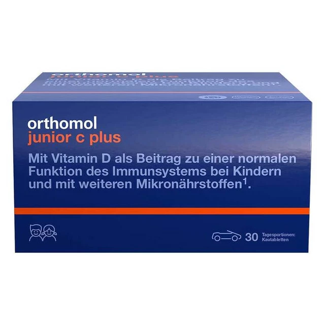 ORTHOMOL JUNIOR C Plus Chewable Tablets Forest Fruit, 30 Count PZN ...
