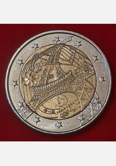 PIÈCE 2 EUROS commémorative jo 2024 EUR 10,00 - PicClick FR