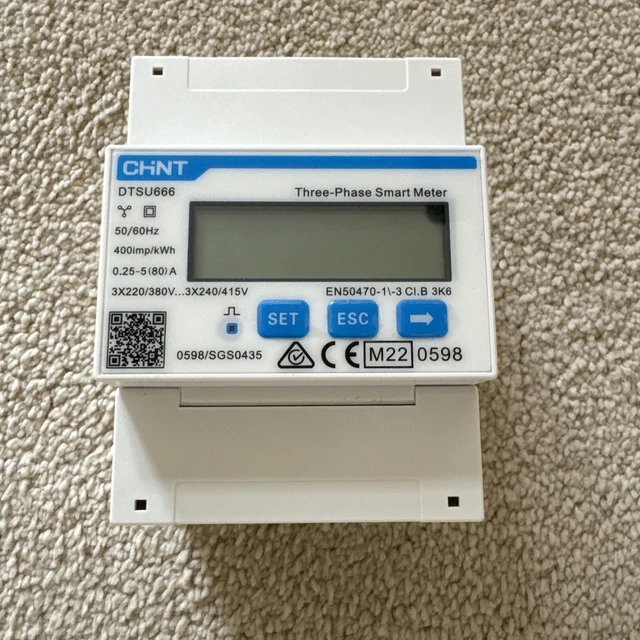 CHINT DTSU666 THREE-PHASE Smart Meter. DIN-Rail Mounting. £30.00 - PicClick UK