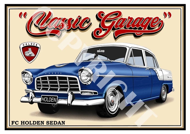 NEW CLASSIC GARAGE FC Holden Sedan Grey tin metal sign $66.00 - PicClick AU