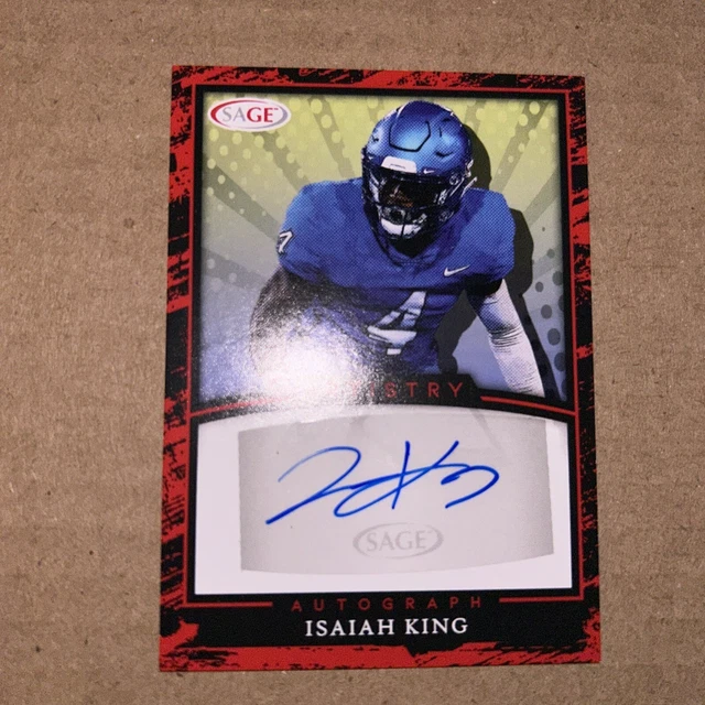 2022 SAGE ARTISTRY AUTO ROOKIE RED ISAIAH KING Buffalo Bills (RC) $0.99 ...
