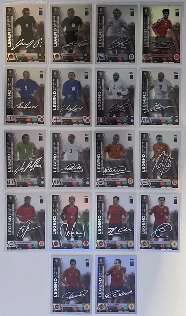 TOPPS MATCH ATTAX EURO 2024 -Legend Signature Style - Komplett alle 18 ...