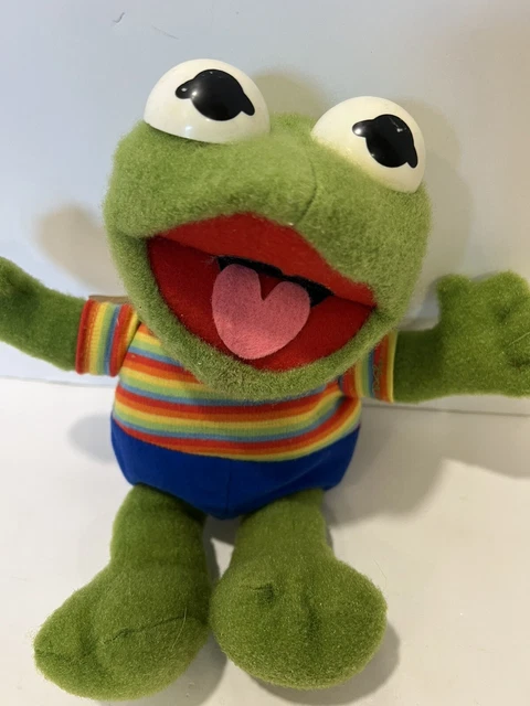 VINTAGE 1983 HASBRO Softies KERMIT THE FROG Plush MUPPET Babies 12 ...