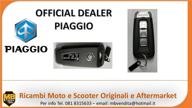 CHIAVE COMANDO RADIOCOMANDO Keyless Originale Piaggio Beverly 300 400 ...