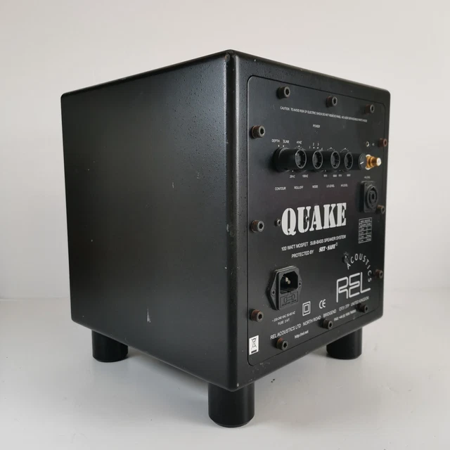 REL ACOUSTICS QUAKE Subwoofer Black Sub Bass Speaker System 100 Mofset ...