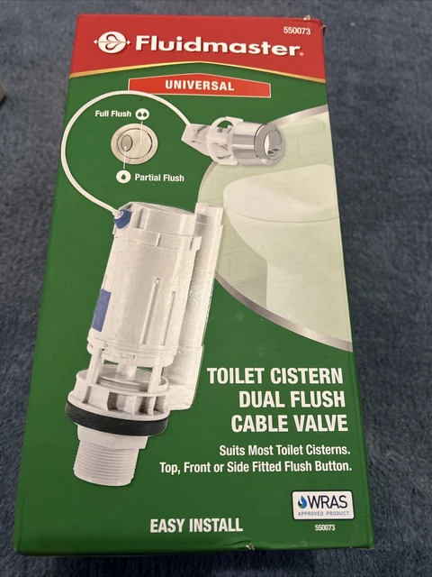 FLUIDMASTER DUAL FLUSH Push Button Cable Valve 1½" to 2" Outlet - No ...