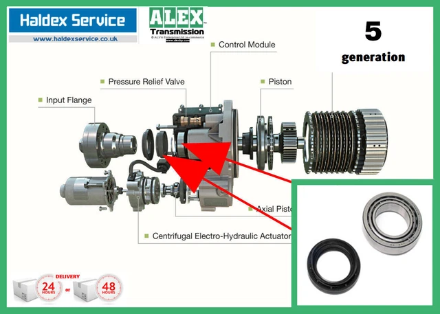 FOR HALDEX 4x4 rear coupling Volvo Land Rover oil seal and bearing ...