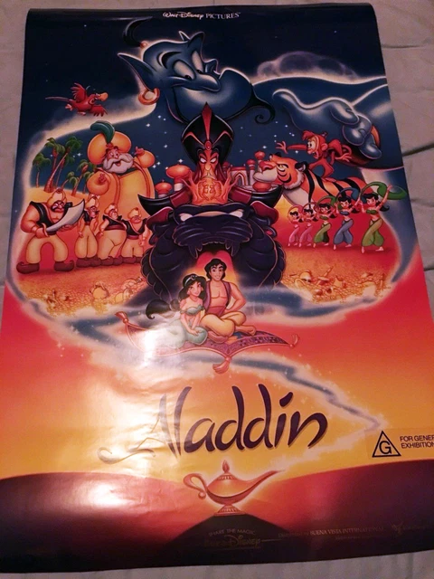 DISNEY ALADDIN ORIGINAL 1992 Australian 1 Sheet Cinema Poster Robin Williams £64.20 - PicClick UK